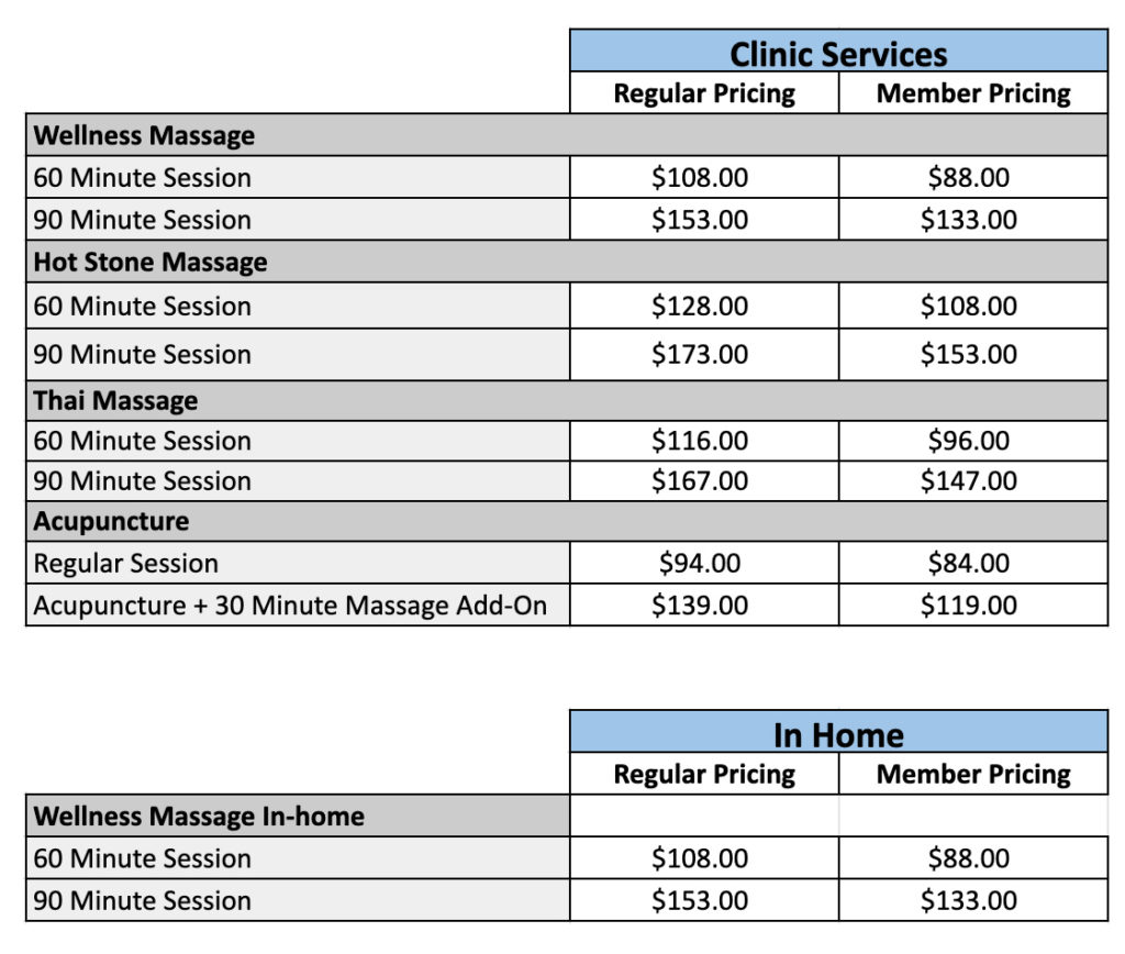 Services | Deep Tissue Massage, Hot Stone, Thai, Acupuncture and more
